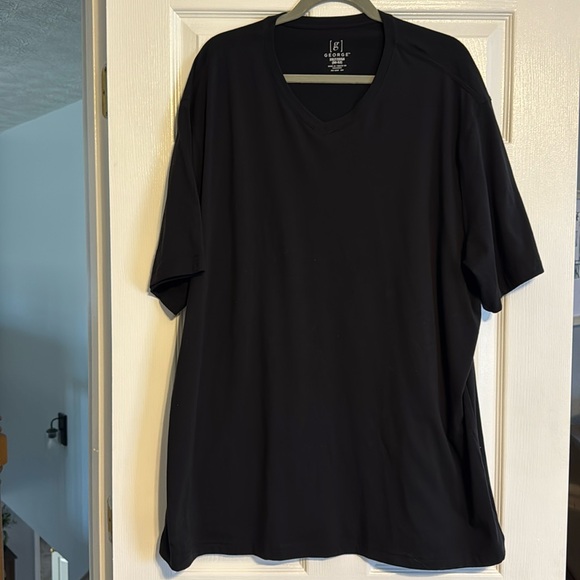 George | Tops | Basic Black Short Sleeve V Neck Top Plus 2x | Poshmark